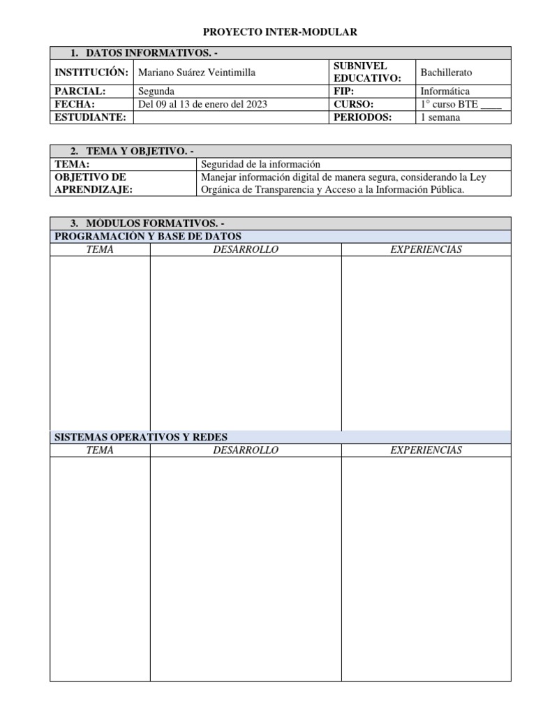Proyecto Intermodular: Seguridad Informática | PDF