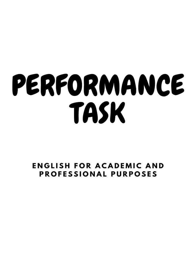 PERFORMANCE TASK English | PDF | Spanking | Disciplines