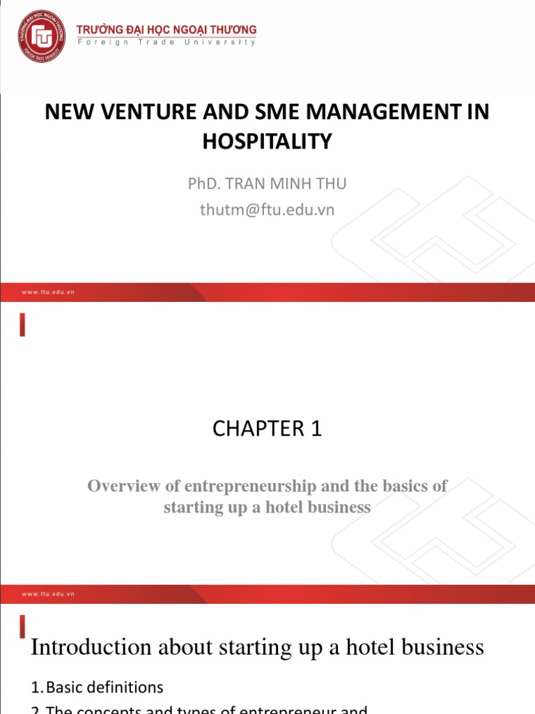 Chapter 1 | PDF | Entrepreneurship | Hotel