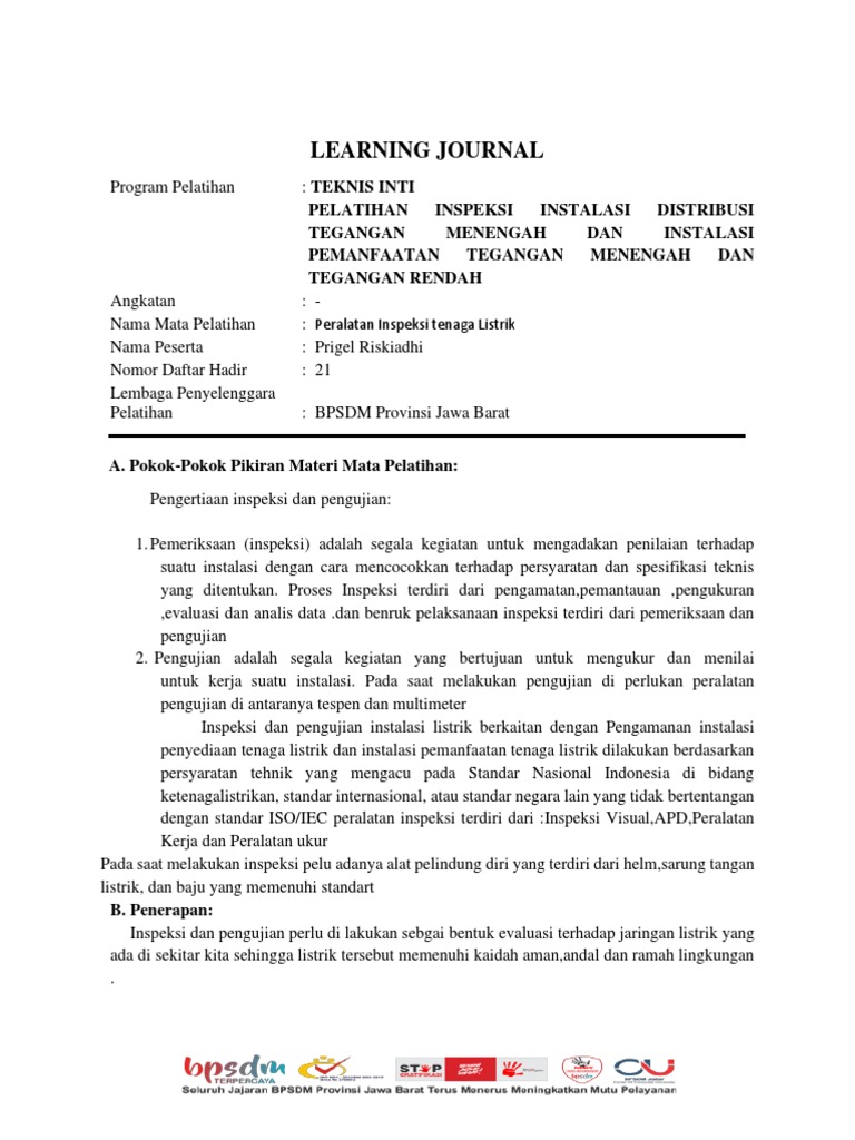 Inspeksi Instalasi Listrik: Panduan Lengkap | PDF