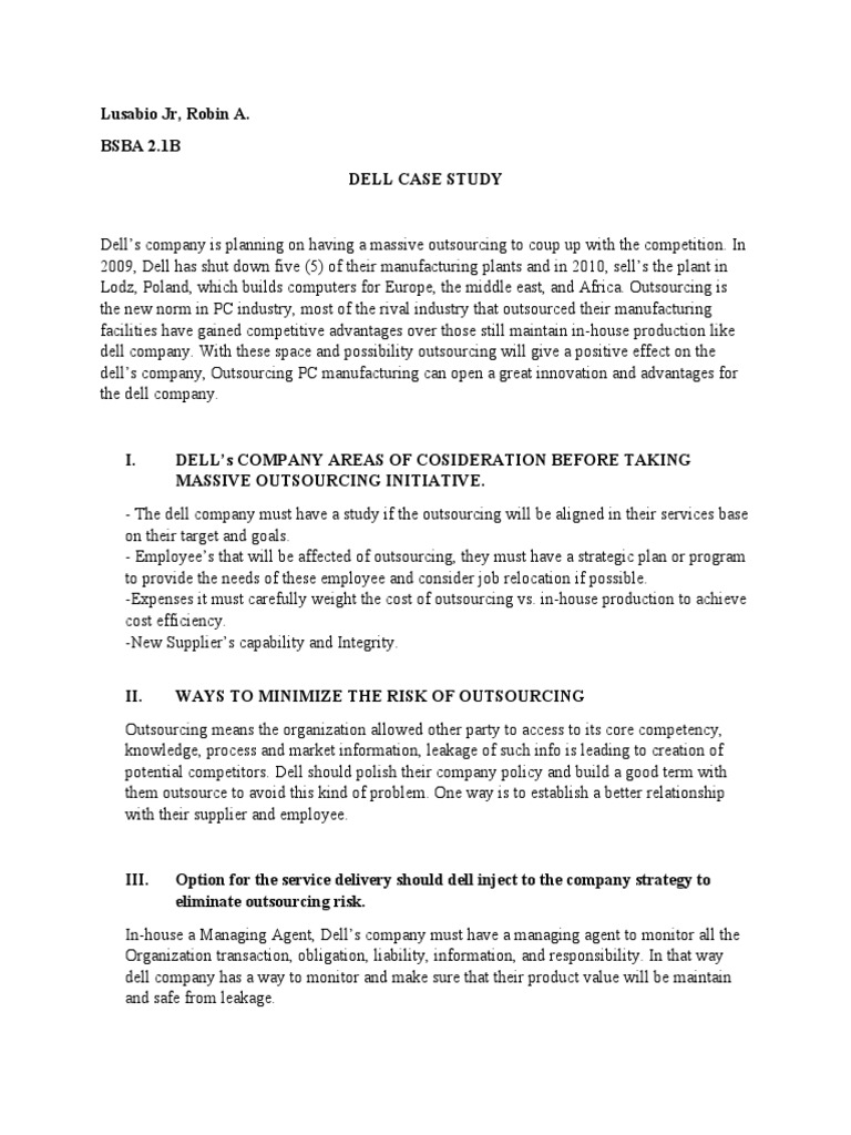 Dell Case Study | PDF
