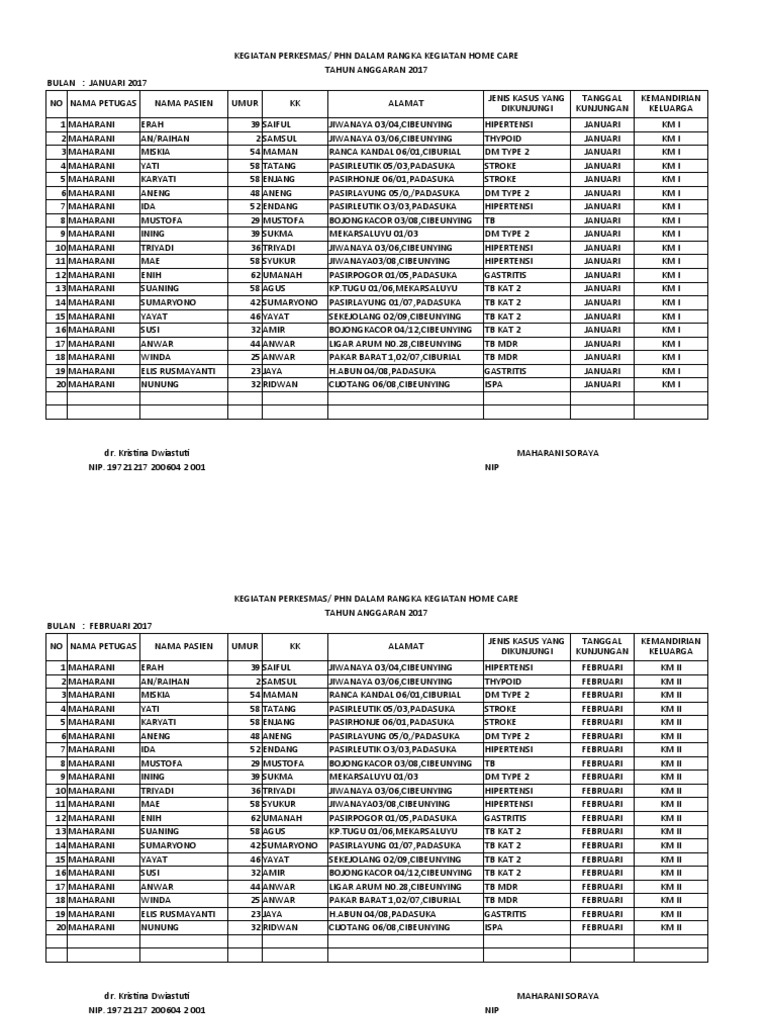 Form Perencanaan PHN | PDF