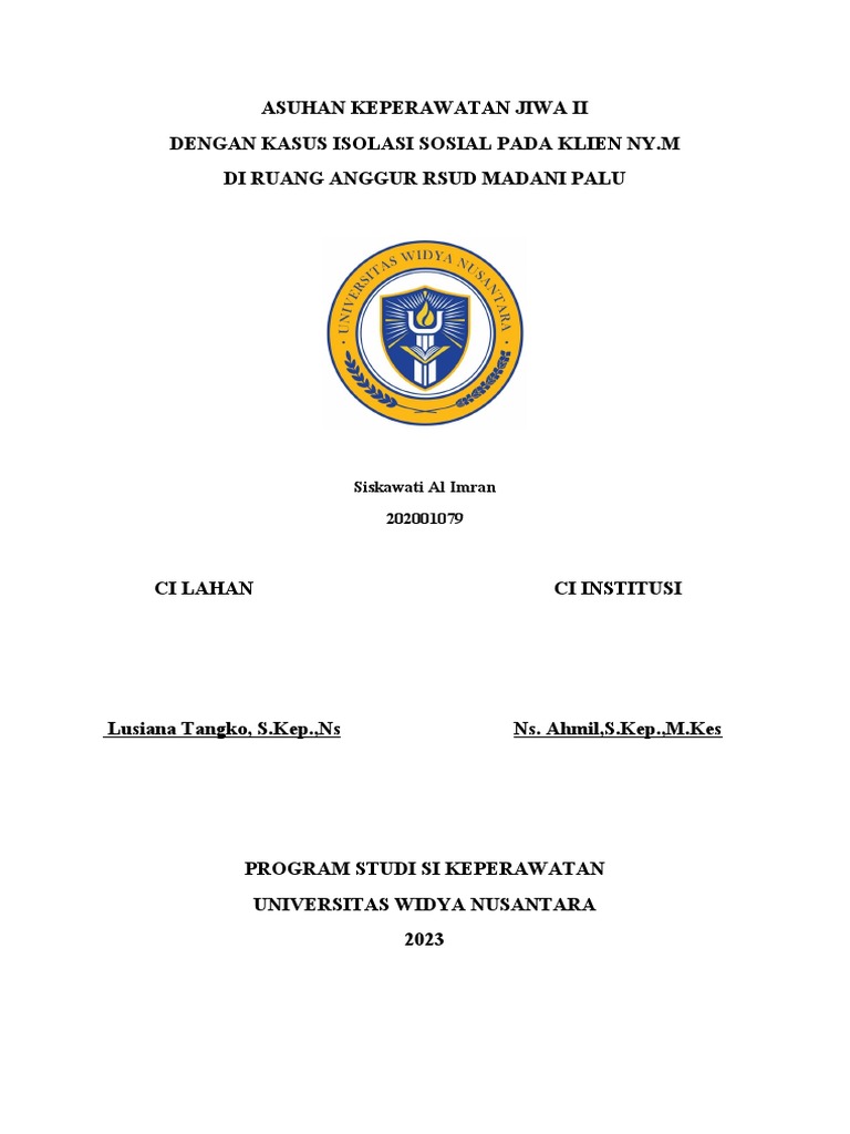 Sampul Asuhan Keperawatan Jiwa II | PDF | Pengembangan Diri | Sains ...