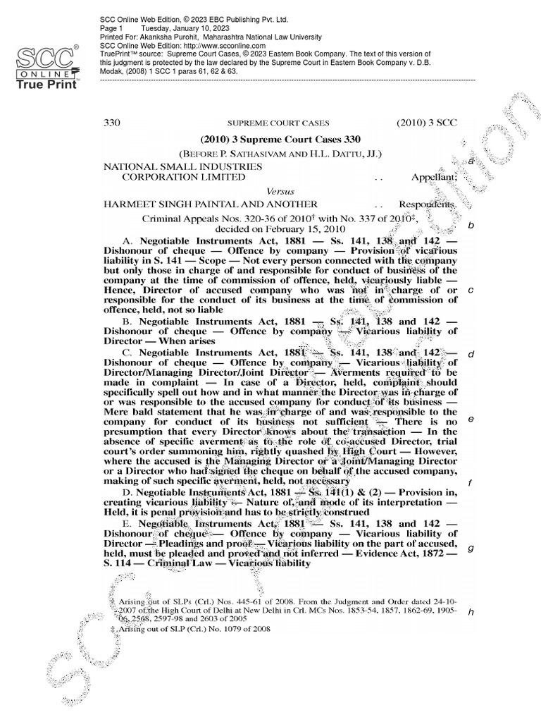 National Small Industries Corporation Ltd. v. Harmeet Singh Paintal and ...