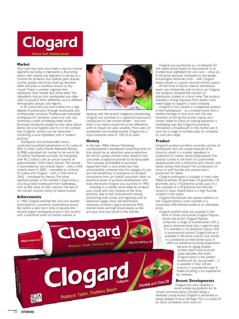Sri Lanka Volume 1 Clogard | PDF | Oral Hygiene | Brand