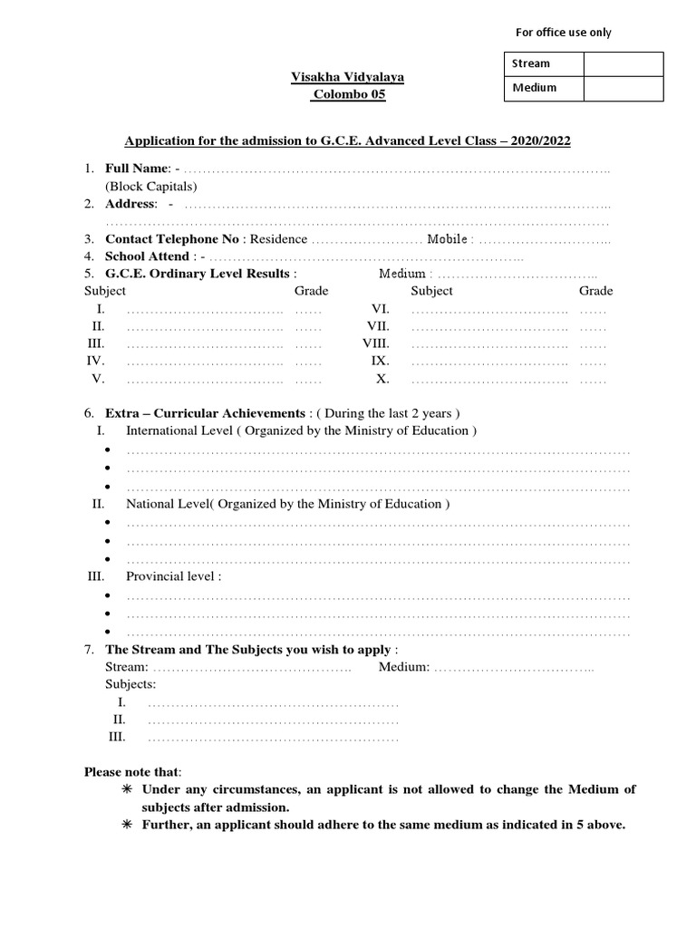 ALApplication 2022 | PDF | Qualifications | Educational Stages