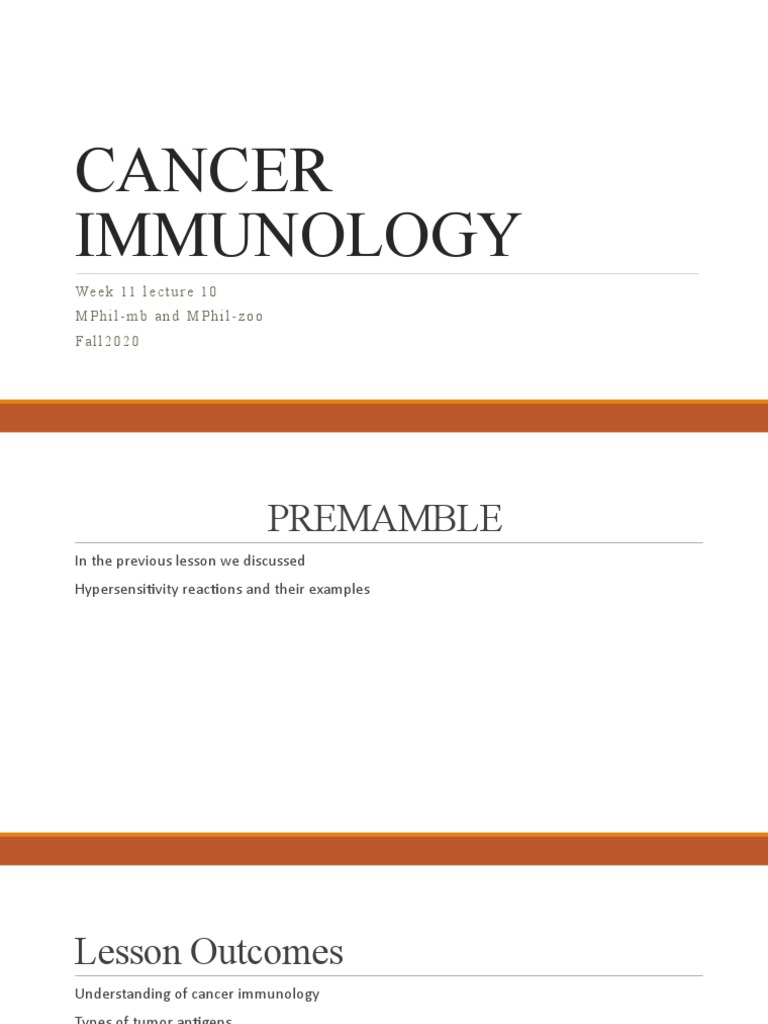 Cancer Immunology Pdf Antigen Cancer