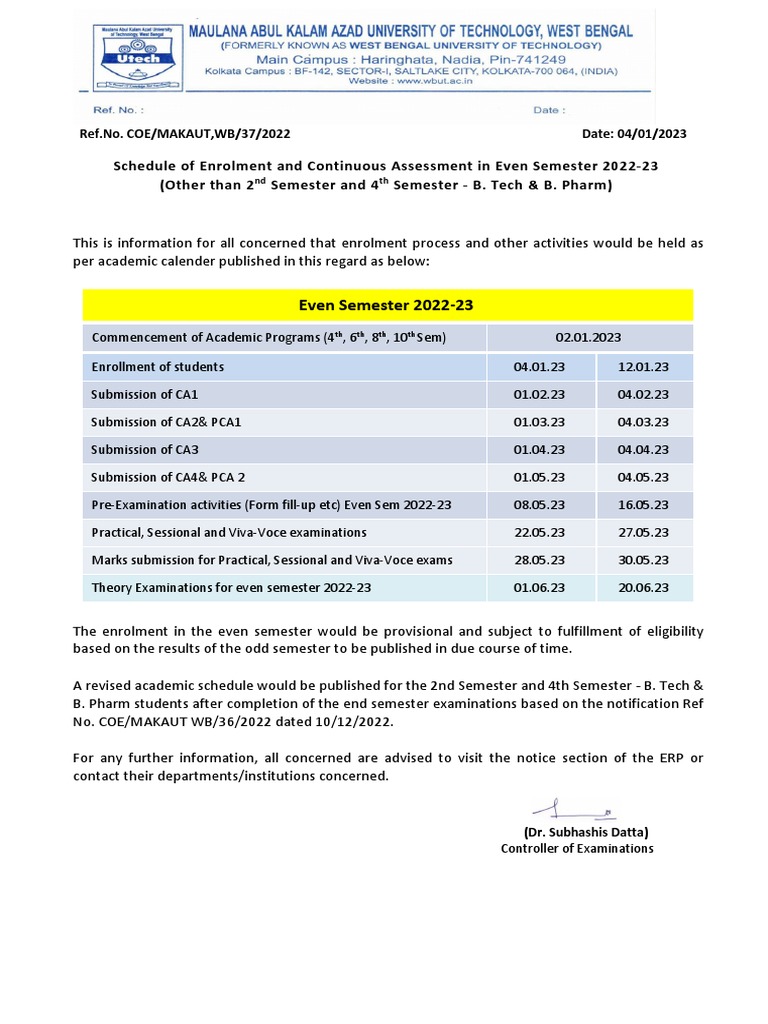 Even Semester 2022-23 | PDF