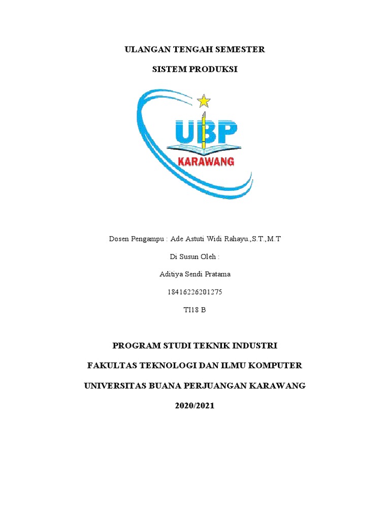Ulangan Tengah Semester Sisprod 2021 | PDF