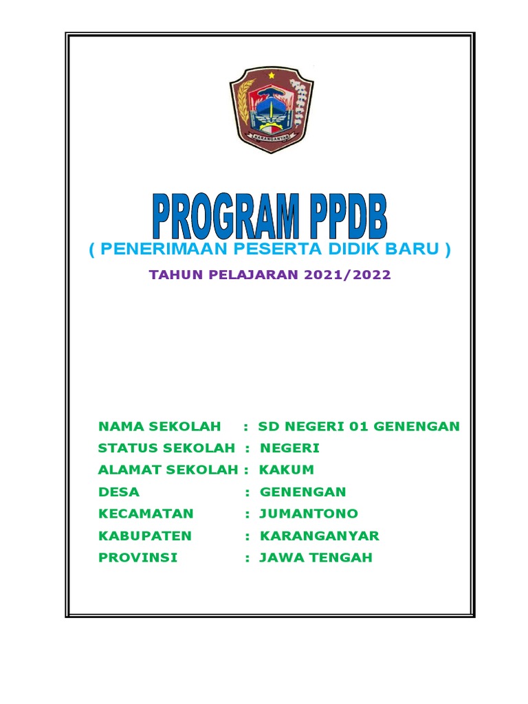PPDB TAHUN 2021-2022 Genengan 1 | PDF