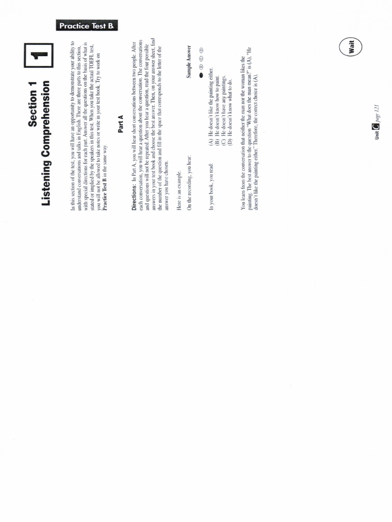 Toefl ETS Listening Practice Test B | PDF