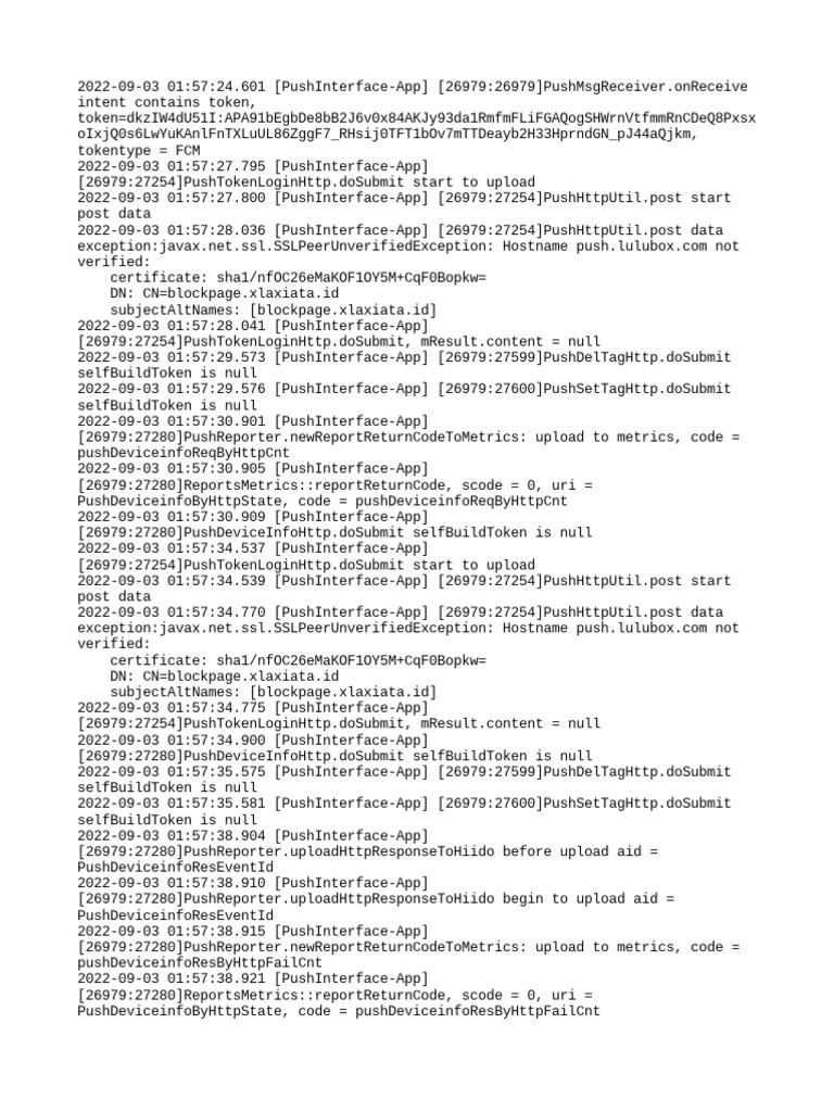 Pushsvc Log | PDF | Computing | Computer Programming Pushsvc Log | PDF | Computing | Computer Programming