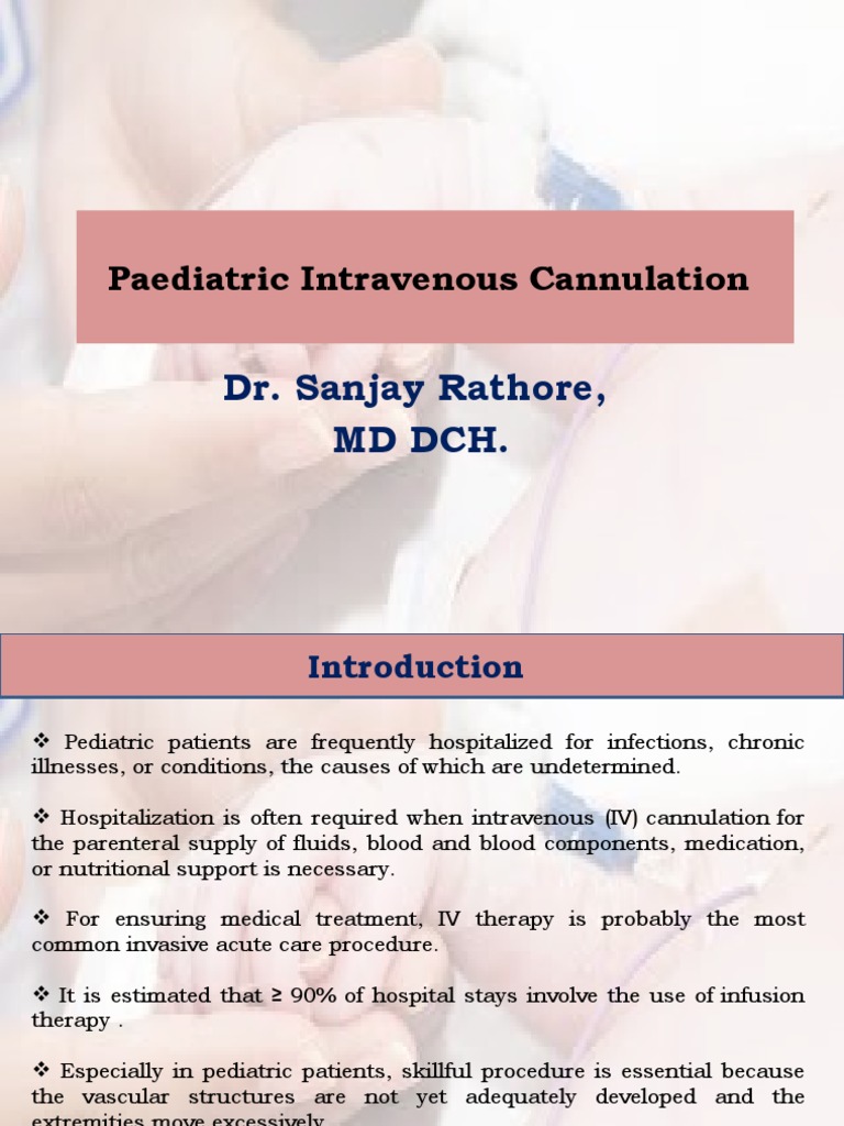 Pediatric Intravenous Cannulation | PDF | Intravenous Therapy | Health Sciences
