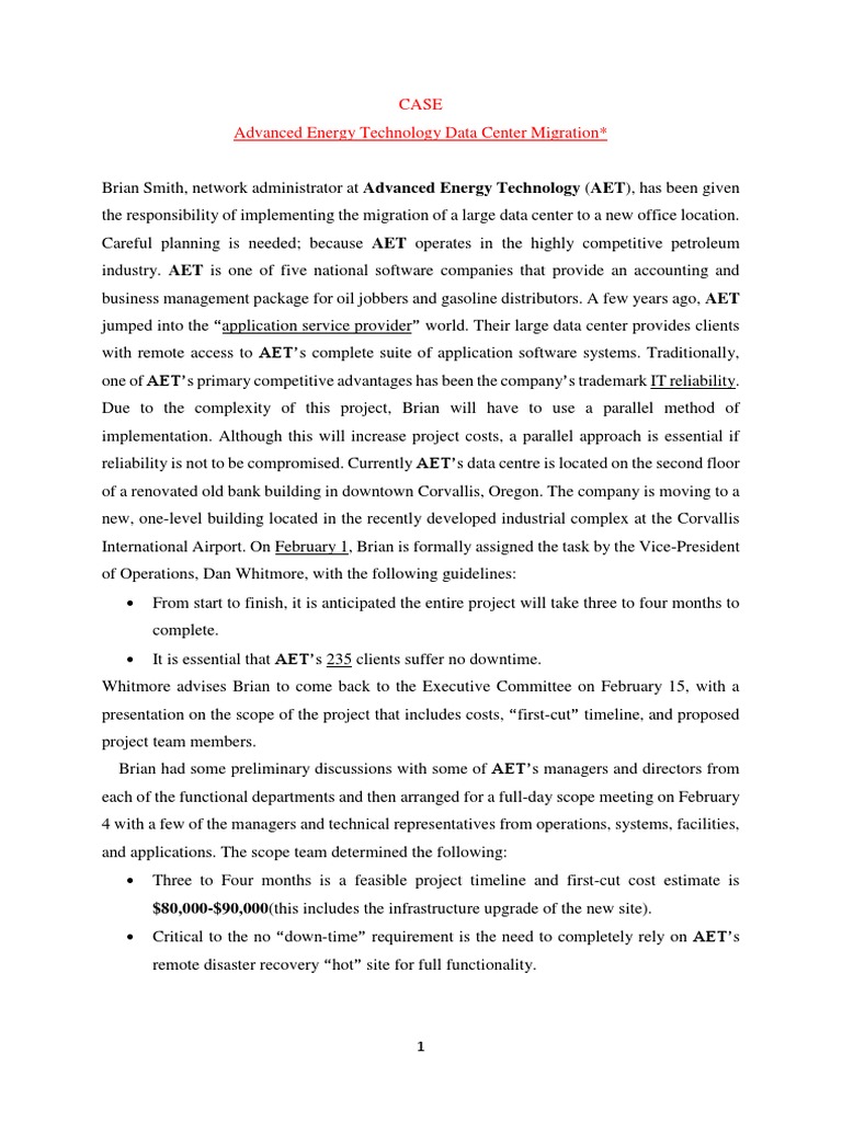Case Aet | PDF | Power Supply | Data Center