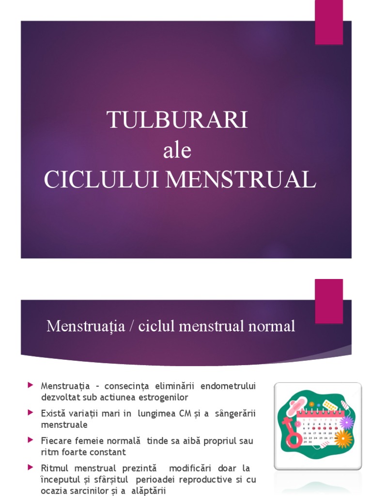 Tulburari Ale Ciclului Menstrual | PDF