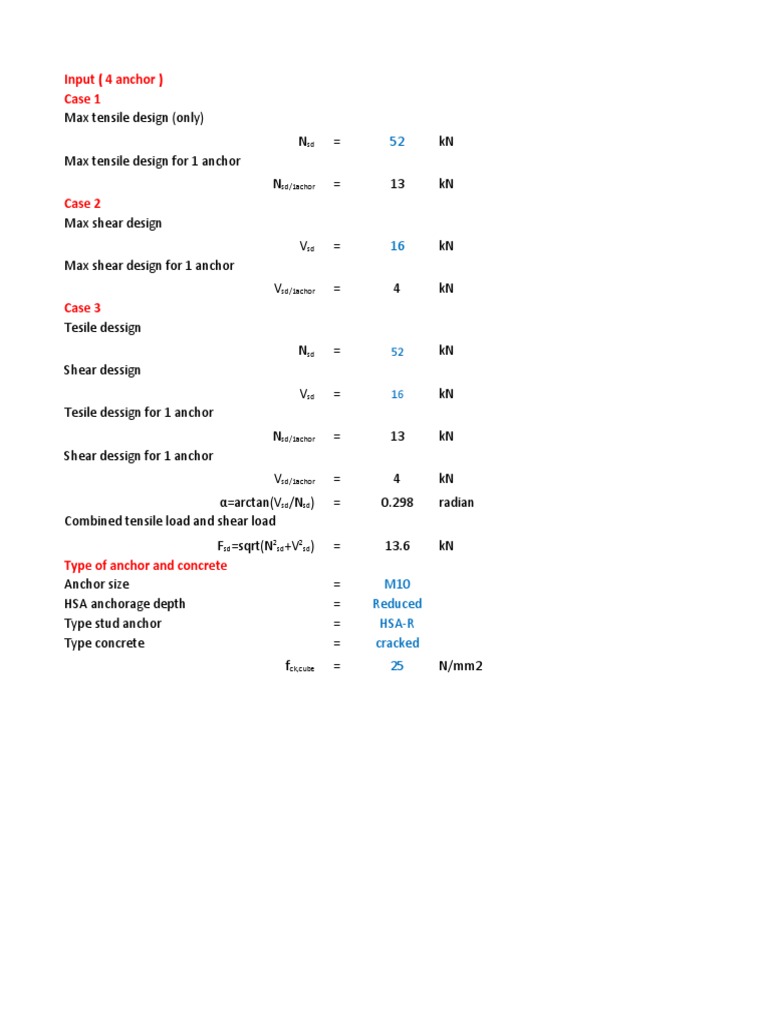 Hilti Bolt Connection-4 anchor-HSA | PDF | Mechanical Engineering ...