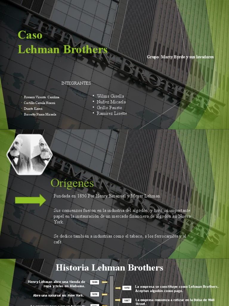 Caso Lehman Brothers | PDF | los hermanos Lehman | Economias