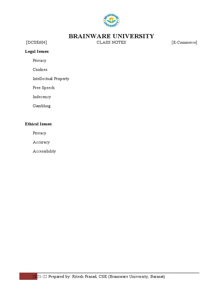 Legal & Ethical Issues | PDF