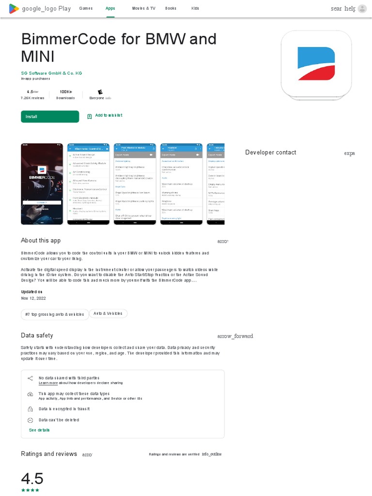 Bimmercode For BMW and Mini - Apps On Google Play | PDF | Mobile App ...