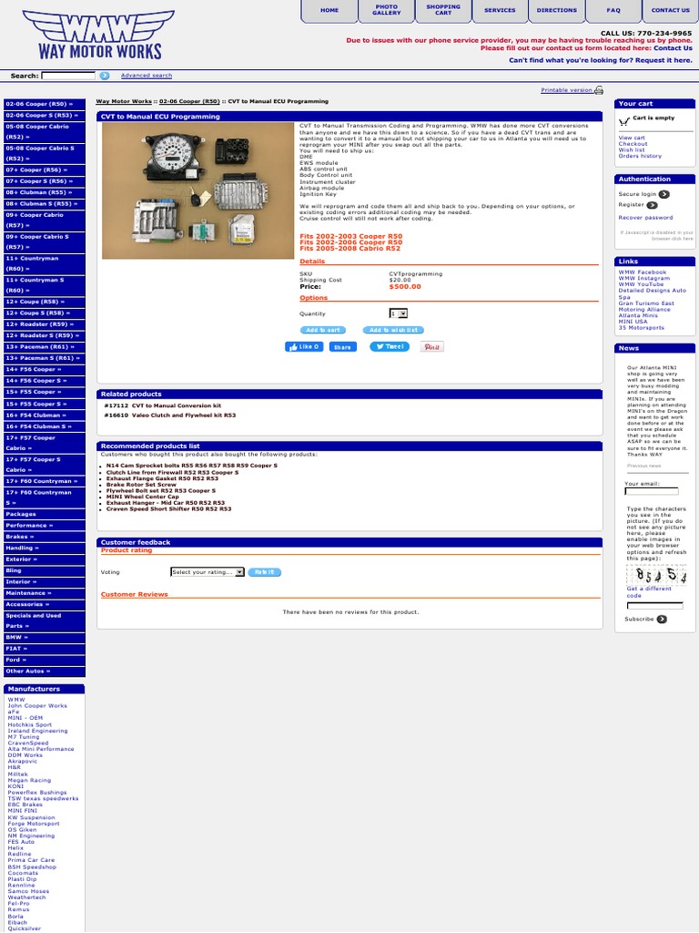 CVT To Manual Ecu Programming - Way Motor Works | PDF | Mini | Wheeled Vehicles