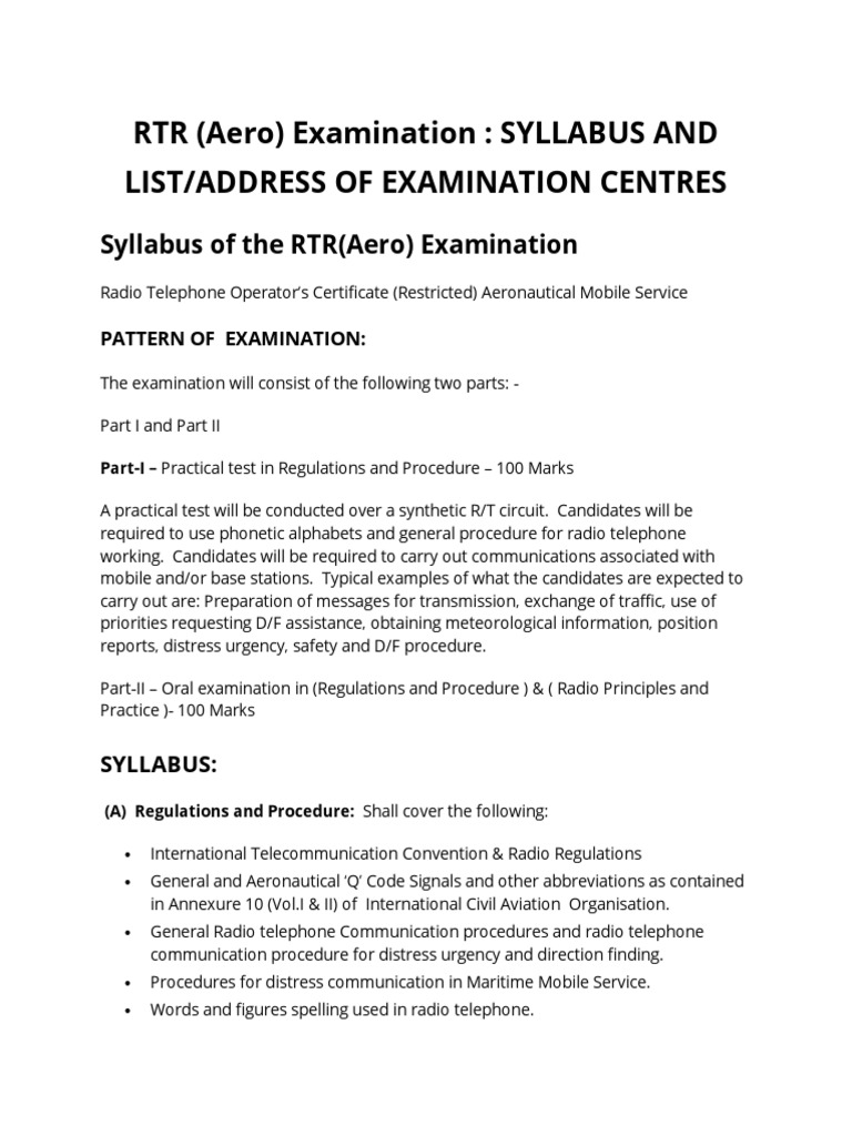 RTR Syllabus | PDF | Radio | Electronics