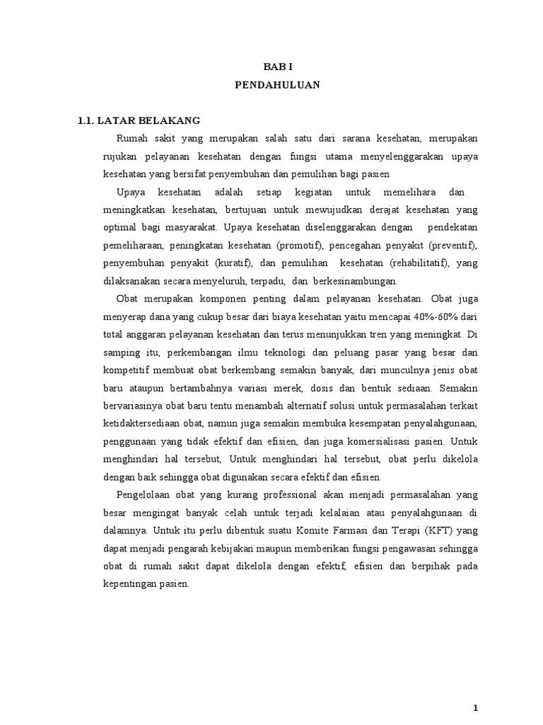 Regulasi Pedoman Komite Farmasi Dan Terapi | PDF