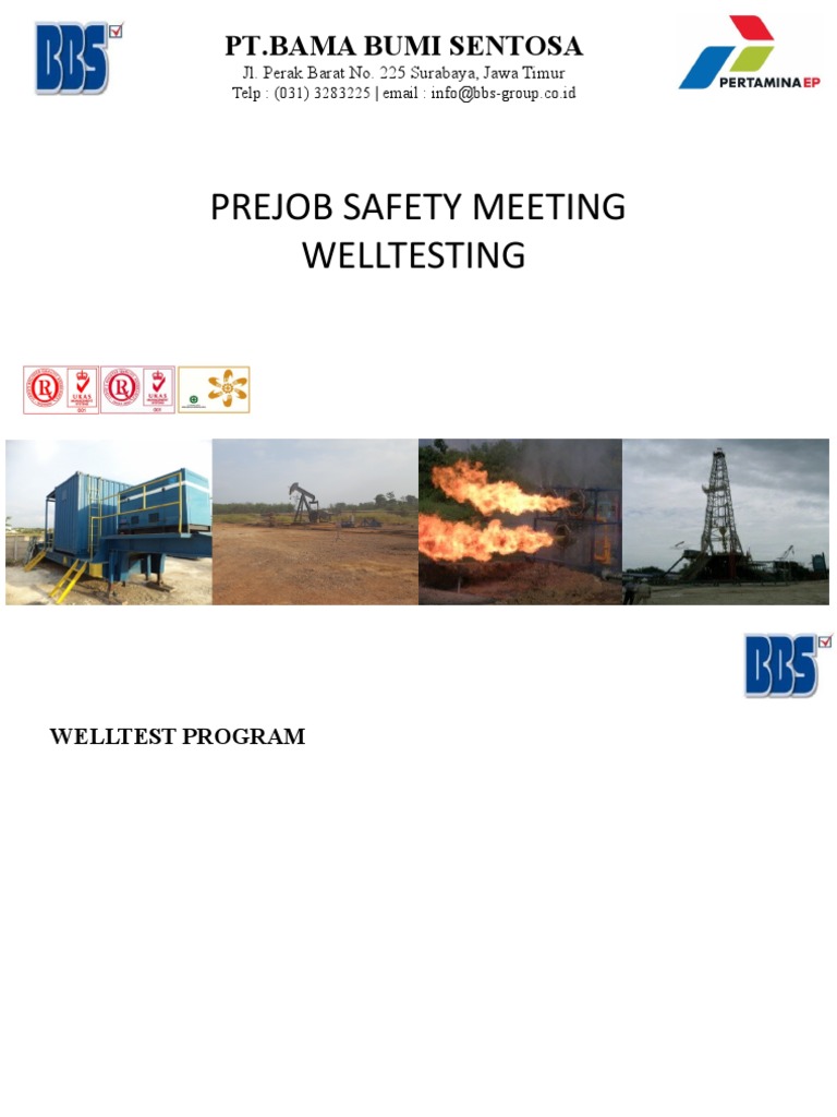 Prejob Safety Meeting Plan | PDF