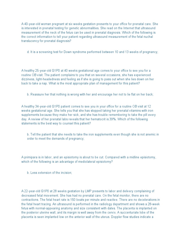 Obs 7th Sem Mid Term | PDF | Pregnancy | Fetus