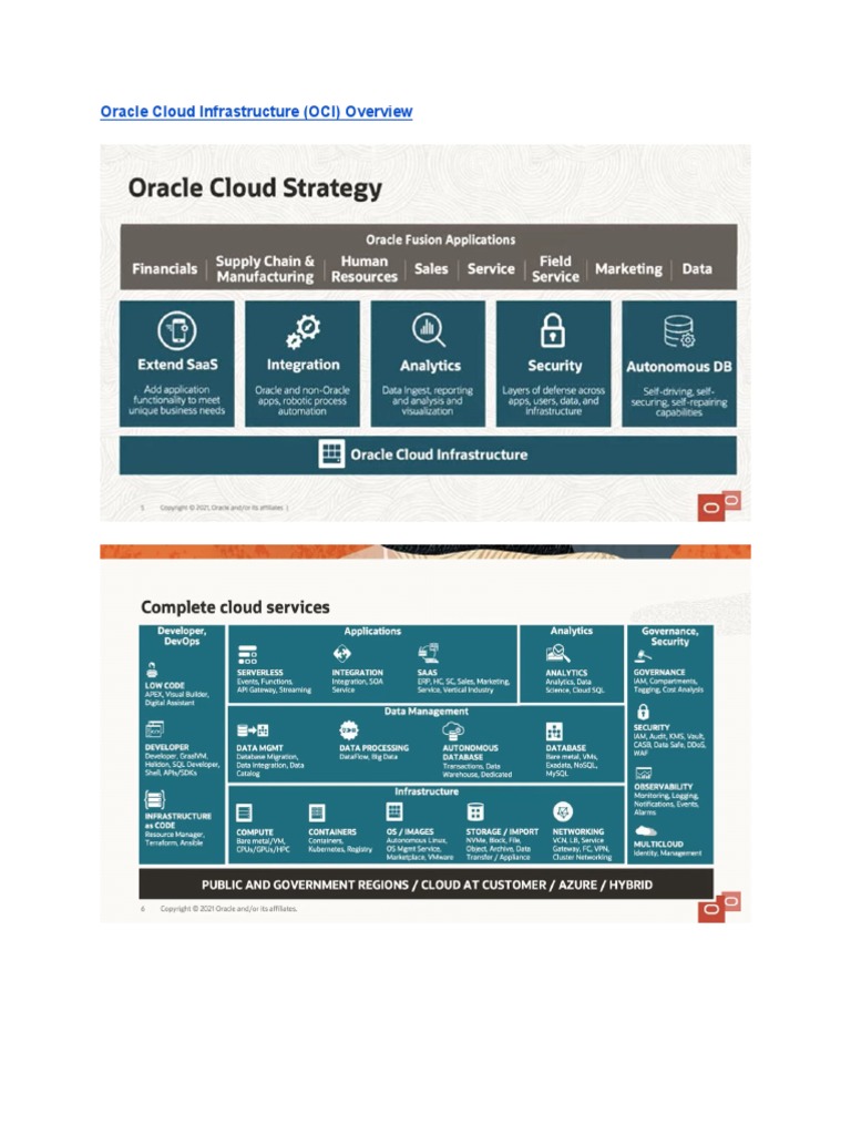 OCI Brief Overview | PDF | Computers