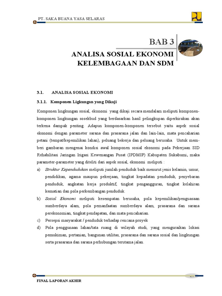 BAB-3 Analisa Ekonomi Kelembagaan Dan SDM | PDF
