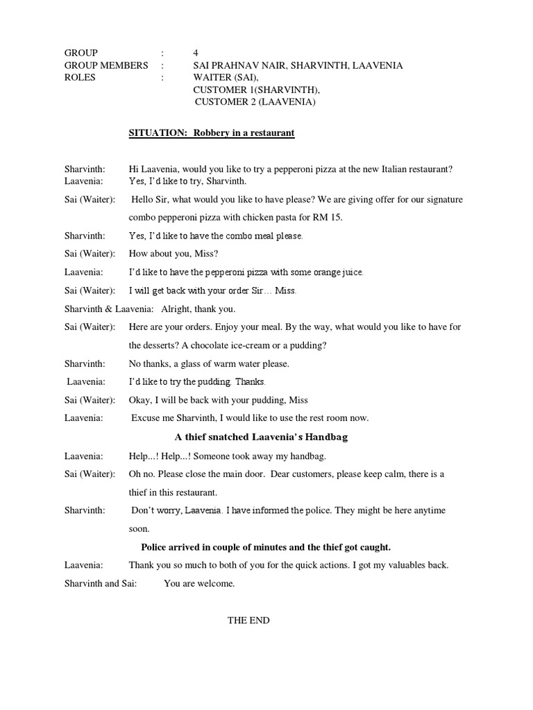 Edited GROUP 4 Roleplay Script | PDF