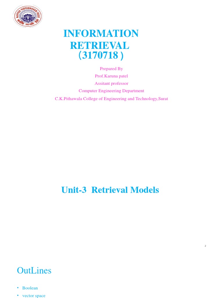 3 Retrieval Models | PDF | Information Retrieval | Information Science