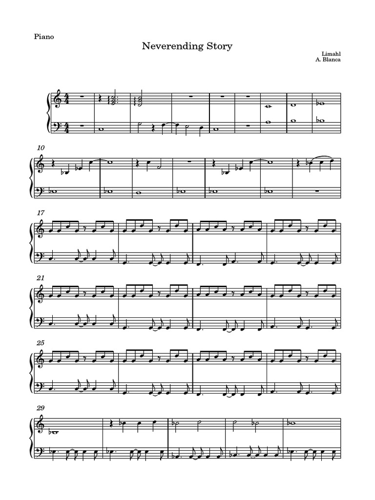 A Musical Analysis and Transcription of Limahl's 'Neverending Story ...