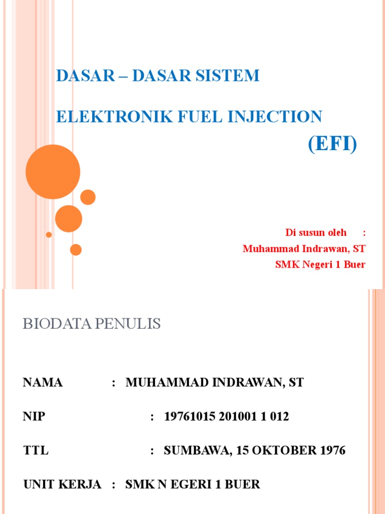 Dasar Dasar Sistem Elektronic Fuel Injec | PDF