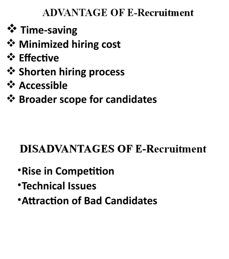 ADVANTAGE OF E-Recruitment | PDF