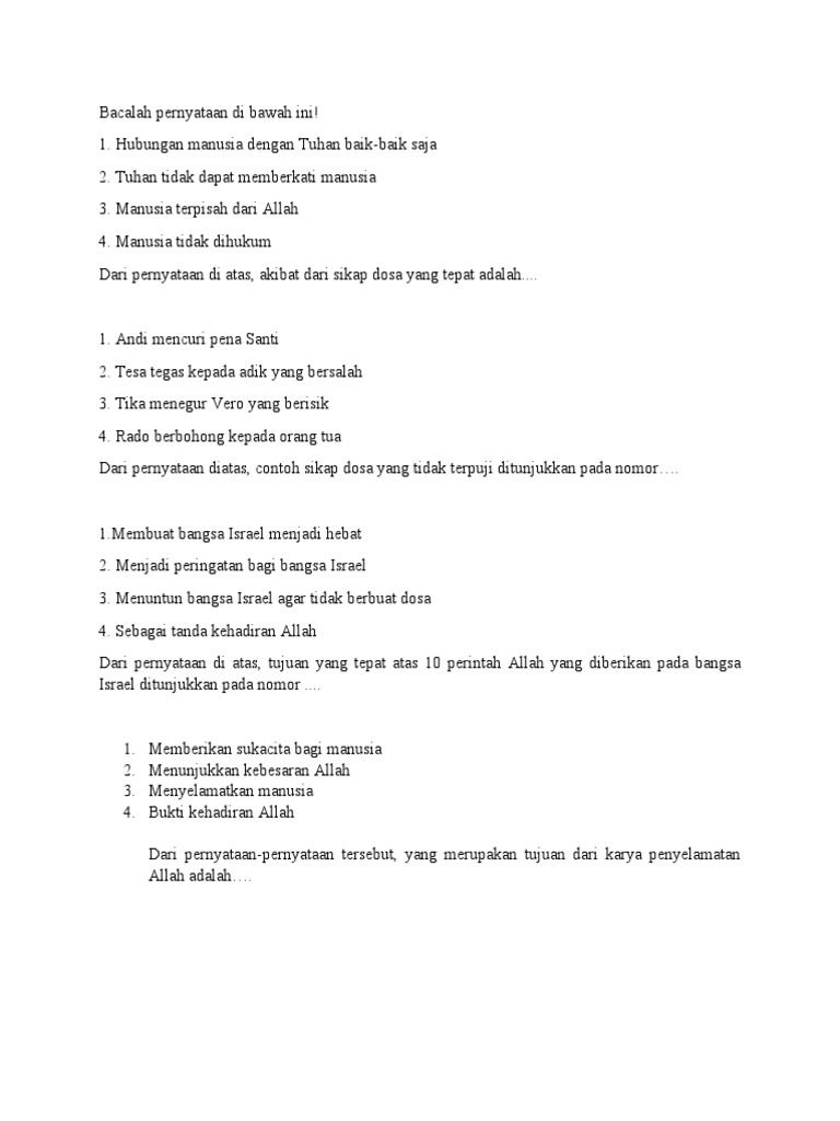 Bacalah Pernyataan Di Bawah Ini | PDF