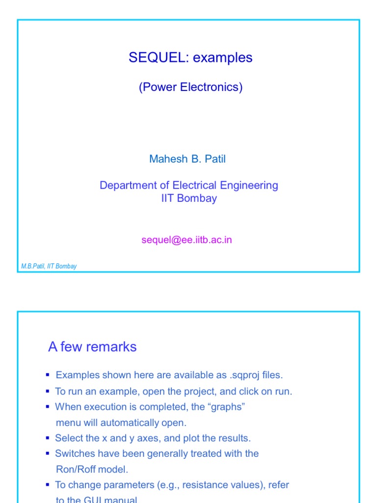 Sequel Examples Pe | PDF | Spice | Science And Technology