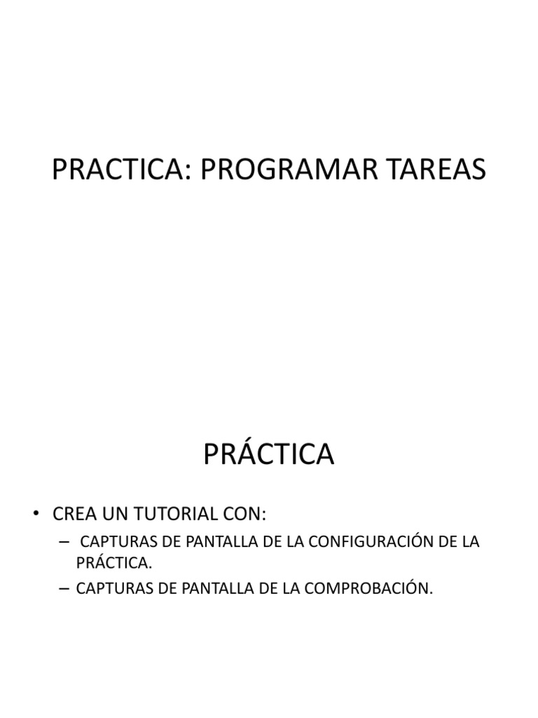 Programar Tareas | PDF