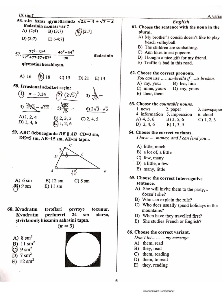 9 Cu Sinif Monitoring | PDF