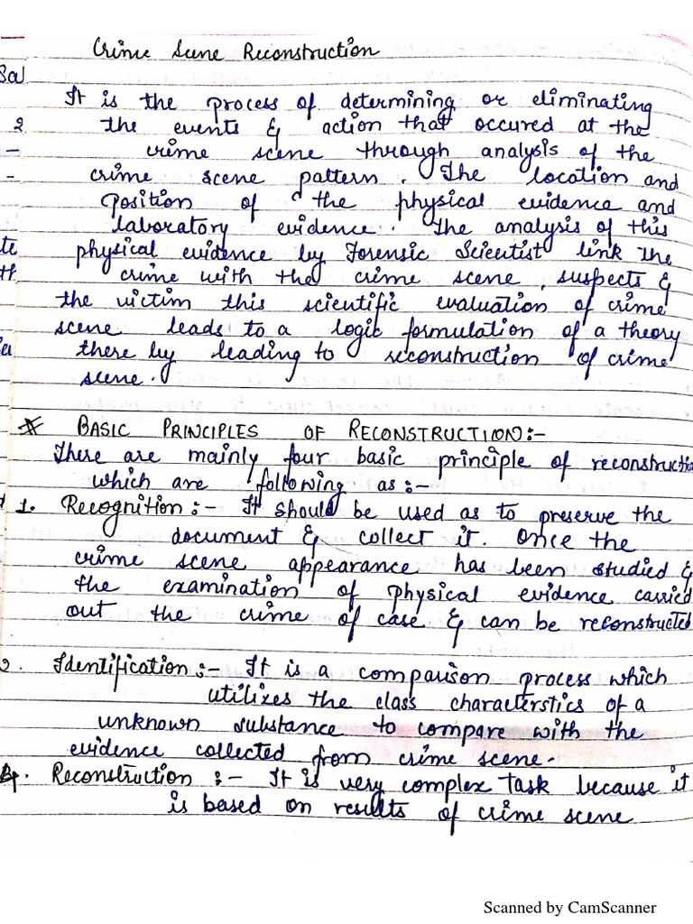Crime Scene Reconstruction | PDF