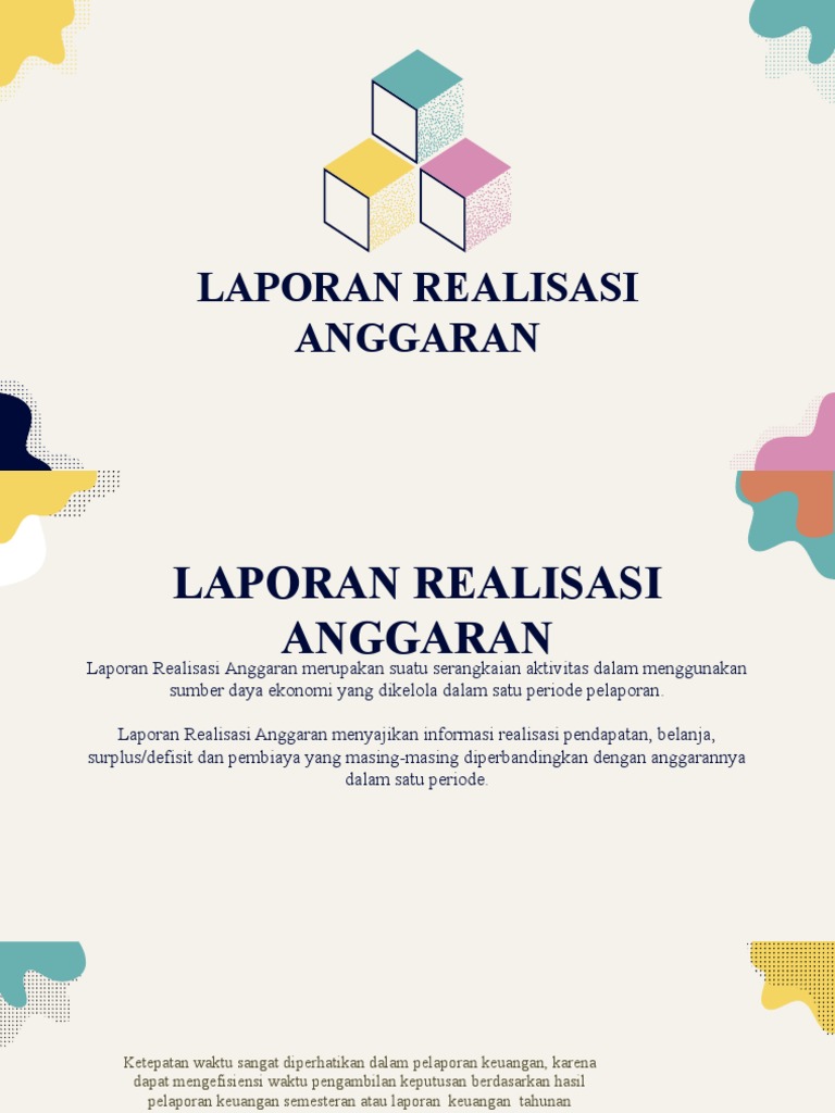 Struktur dan Pengertian Laporan Realisasi Anggaran | PDF