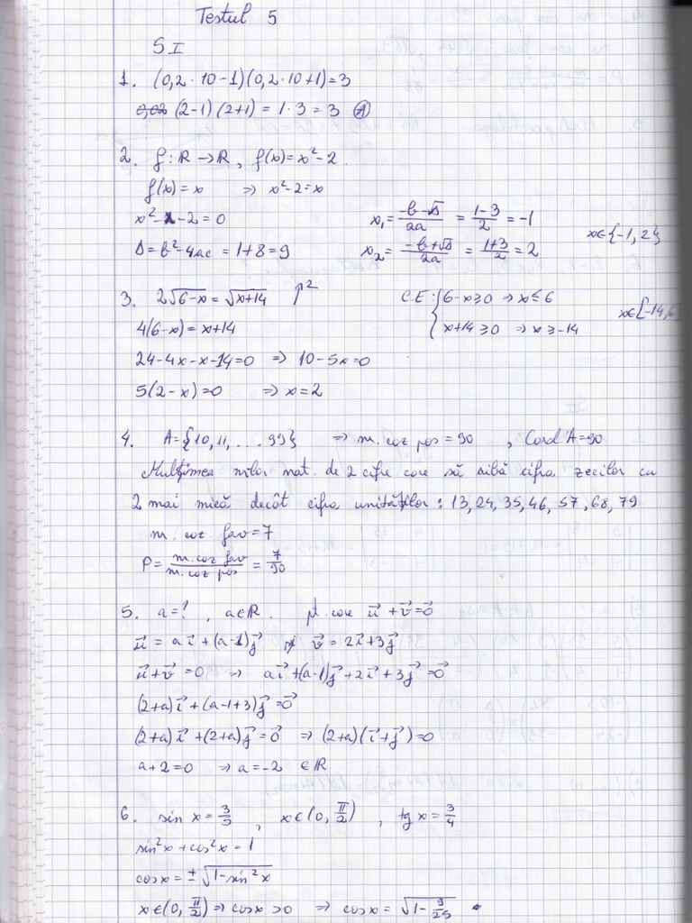 Rezolvare Test 5 | PDF