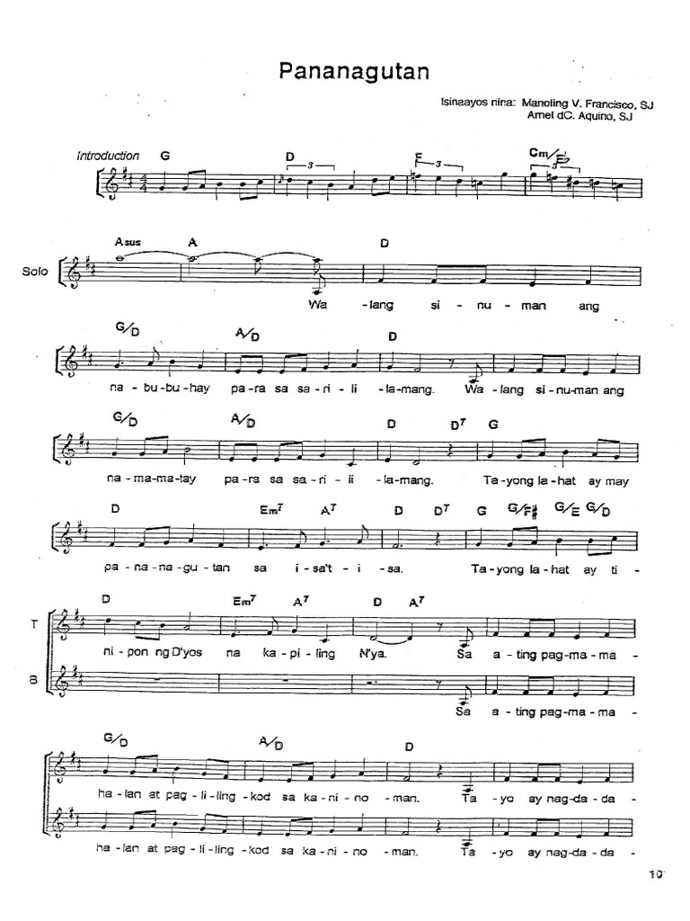 12 Pananagutan (By Manoling Francisco SJ, Arnel Aquino SJ) | PDF