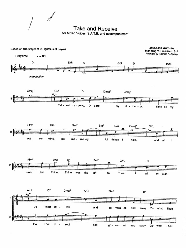 05 Take and Receive SATB (By Manoling Francisco, SJ) | PDF