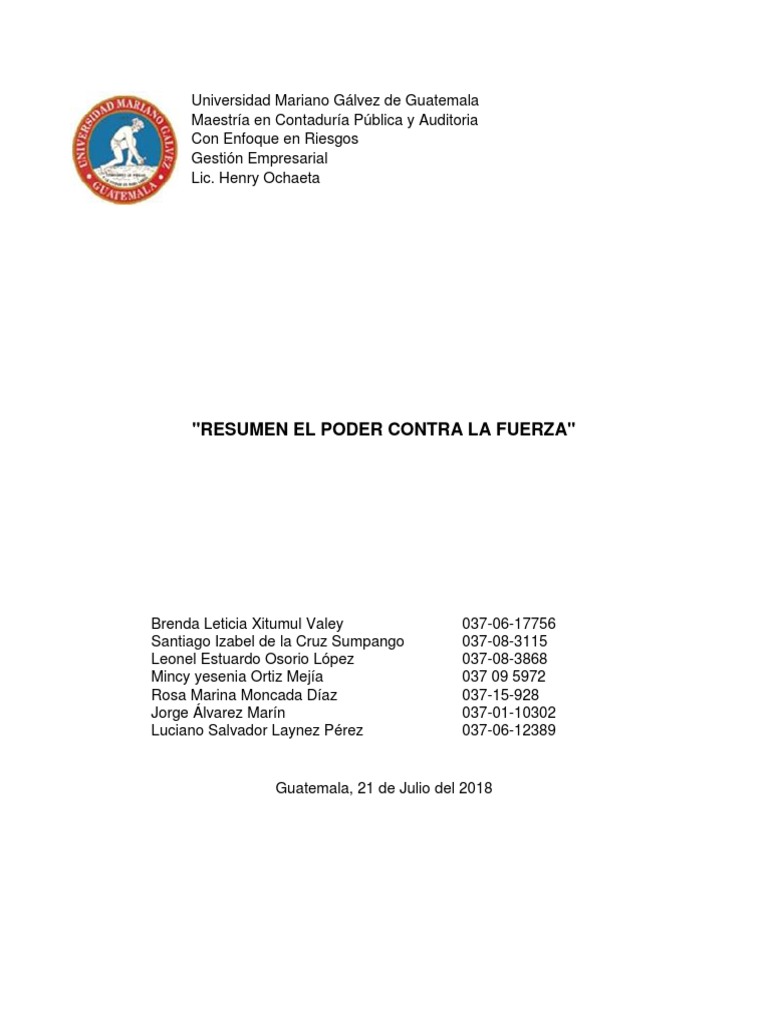 El Poder Contra La Fuerza V.ii | PDF | Experiencia | Pensamiento