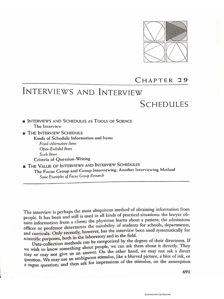 Research Interview Questions and Schedules | PDF