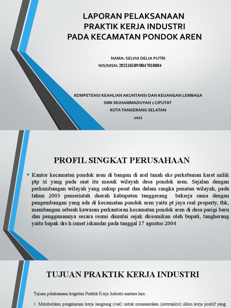 Laporan Praktik Kerja Industri SMK | PDF | Bisnis | Seni