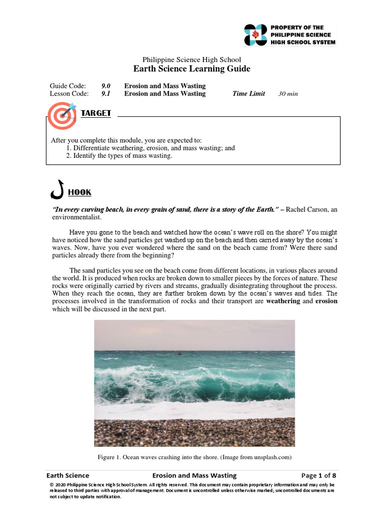 ES Q2 Lesson 12 Weathering, Erosion and Mass Wasting | PDF | Glacier ...