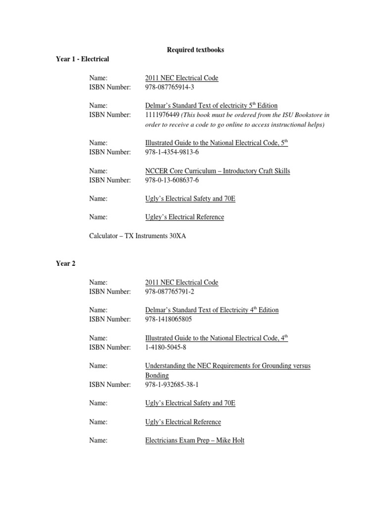 2013-2014 Electrical Book List | PDF | Electrician | Electrical Engineering