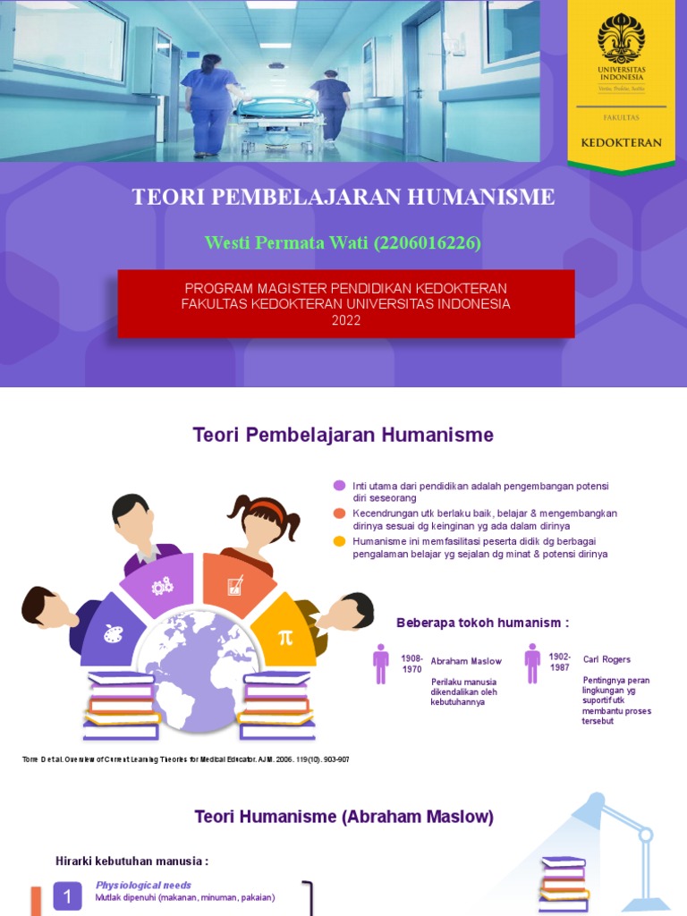 Teori Pembelajaran Humanisme - Westi Permata Wati - S2 Pendidikan Kedokteran - 2022 | PDF